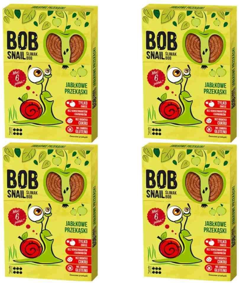 Eco-Snack Sp. Z.O.O. Eco Snack 4X Przekąska Jabłkowa Z Owoców Bez Cukru 60g Bob Snail - Ceny i ...