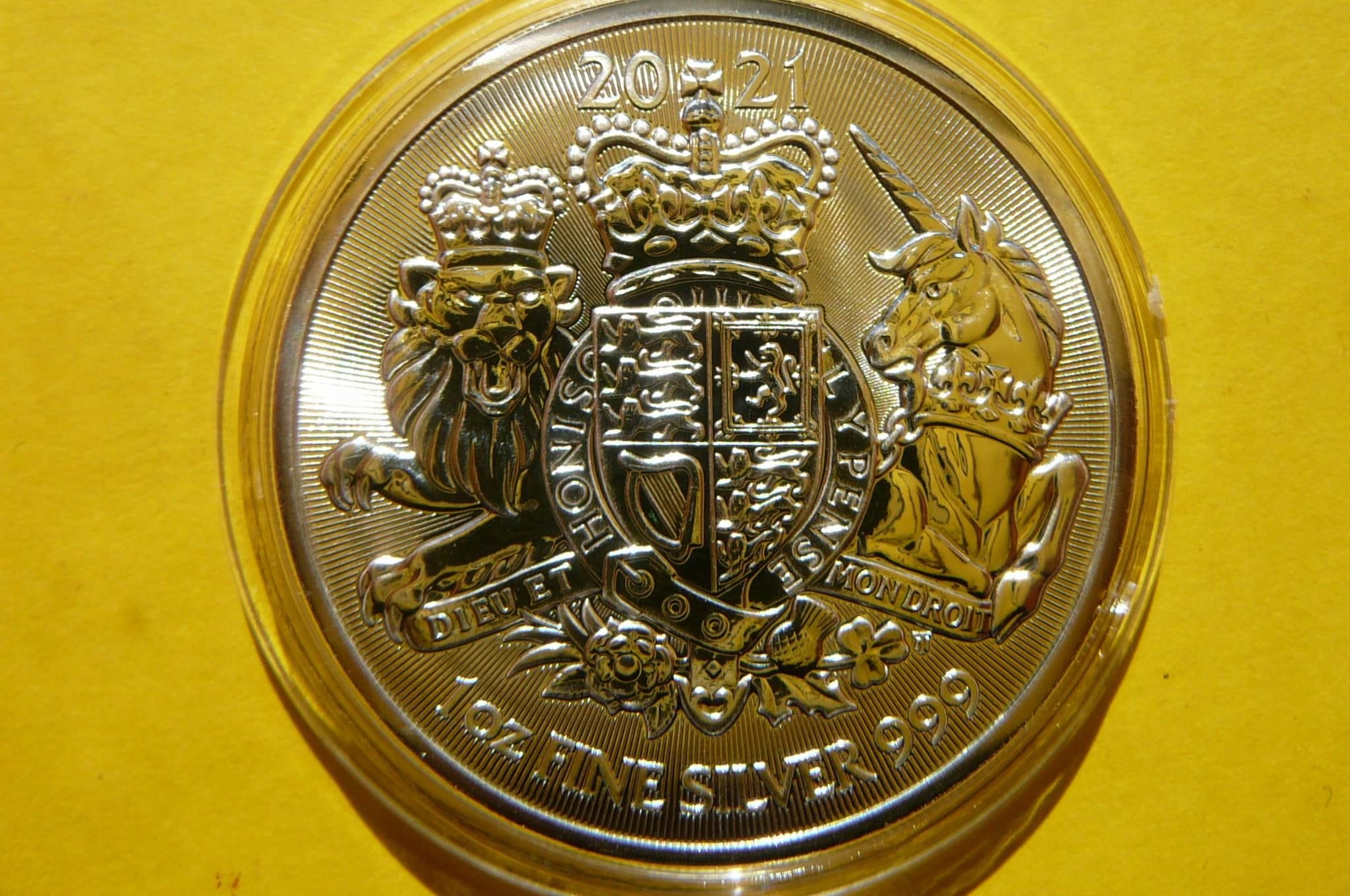 Akredytowany 2 Funty Brytania 2021 Herb Wielkiej Brytanii Ag Oz - Ceny ...