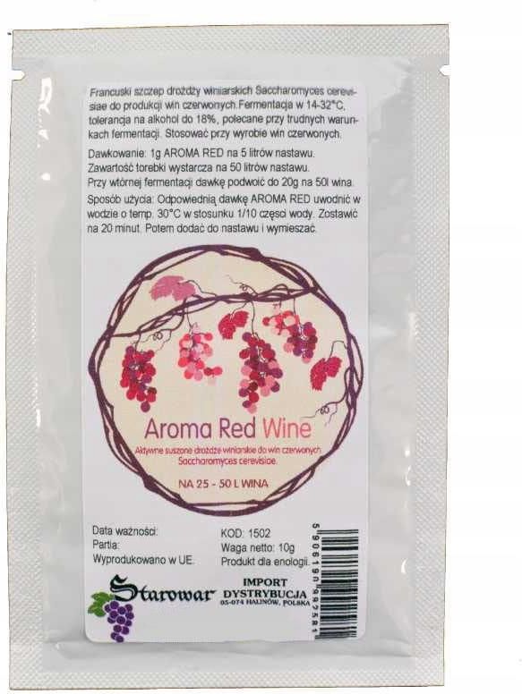 Starowar Drożdże Winiarskie Aroma Red 50G Do Win Czerwonych 1503 - Ceny ...