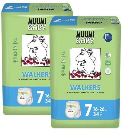 Muumi Baby Walkers 7 Pieluchomajtki 16 - 26 kg, 2 x 34 szt. - Pieluszki ...