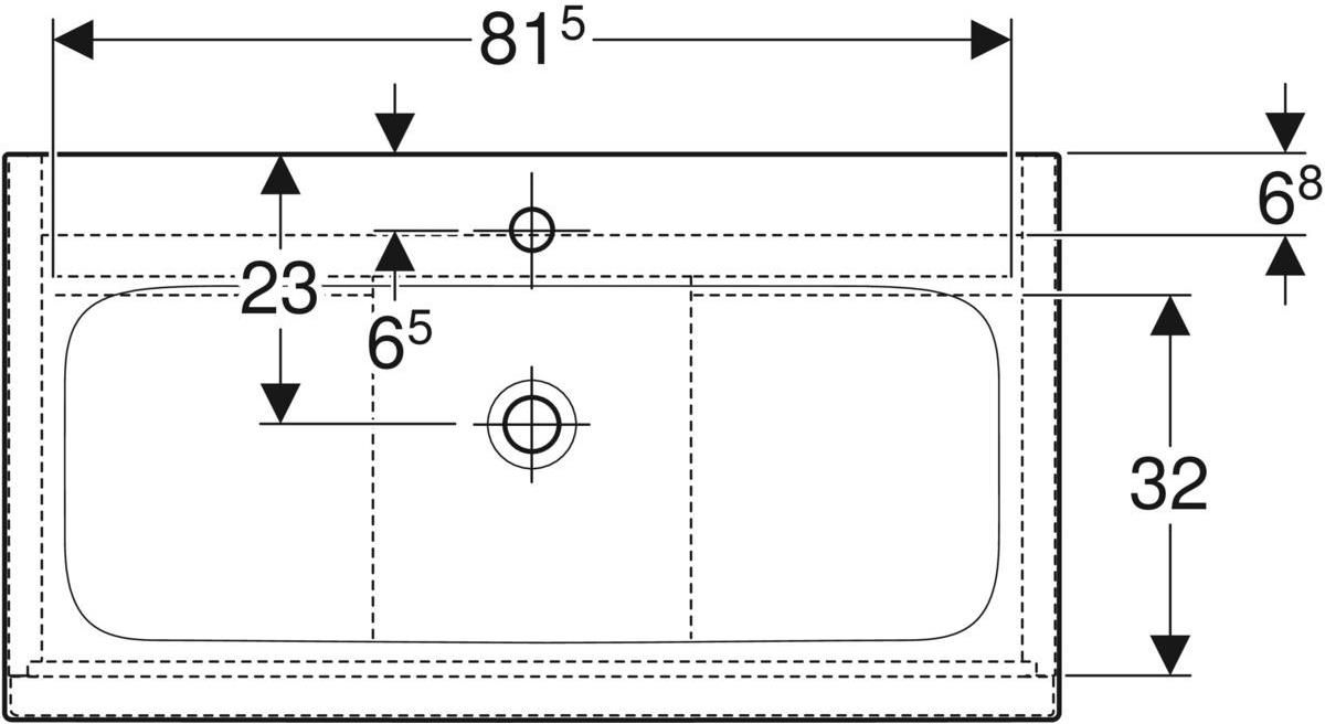 GEBERIT iCon Set Slim umywalka z szafką 90 cm zestaw meblowy KeraTect ...