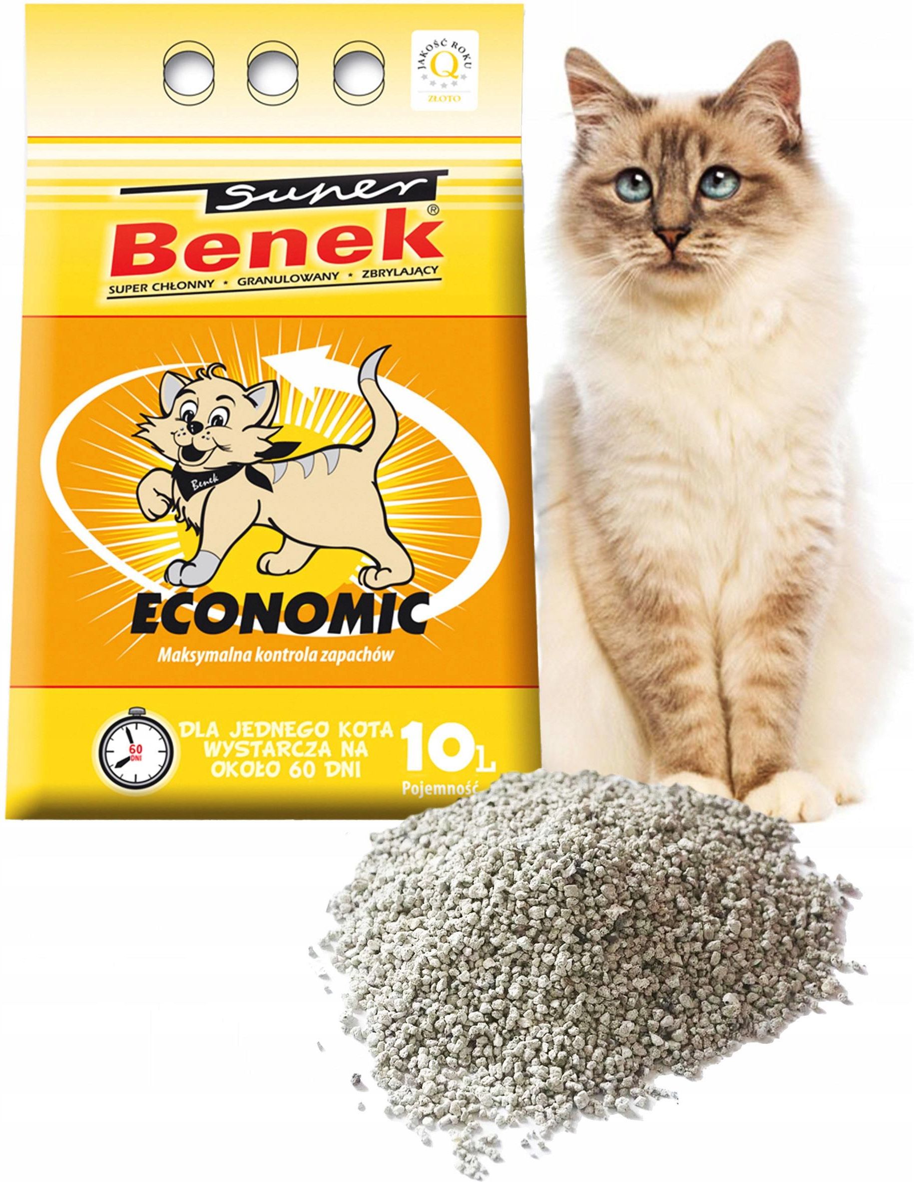 Super Benek Benek Żwirek Zapachowy Kota Economic 10L 1582041528 - Ceny ...