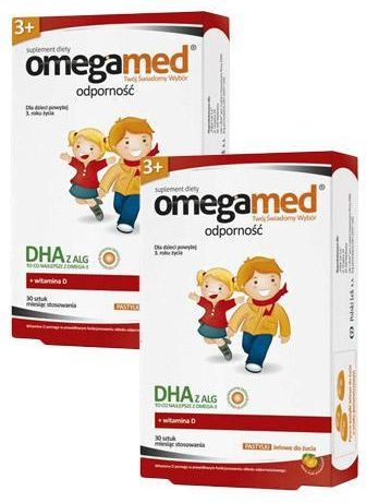 OMEGAMED ODPORNOŚĆ Dla dzieci powyżej 3 roku życia, 2 x 30 żelowych ...