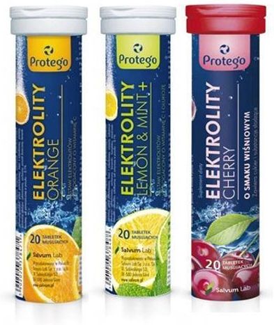 Protego Elektrolity Cherry, 20 tabletek musujących + PROTEGO ...