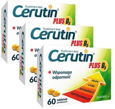 Polfarmex Cerutin Plus D3 3 x 60 tabl. - Opinie i ceny na Ceneo.pl