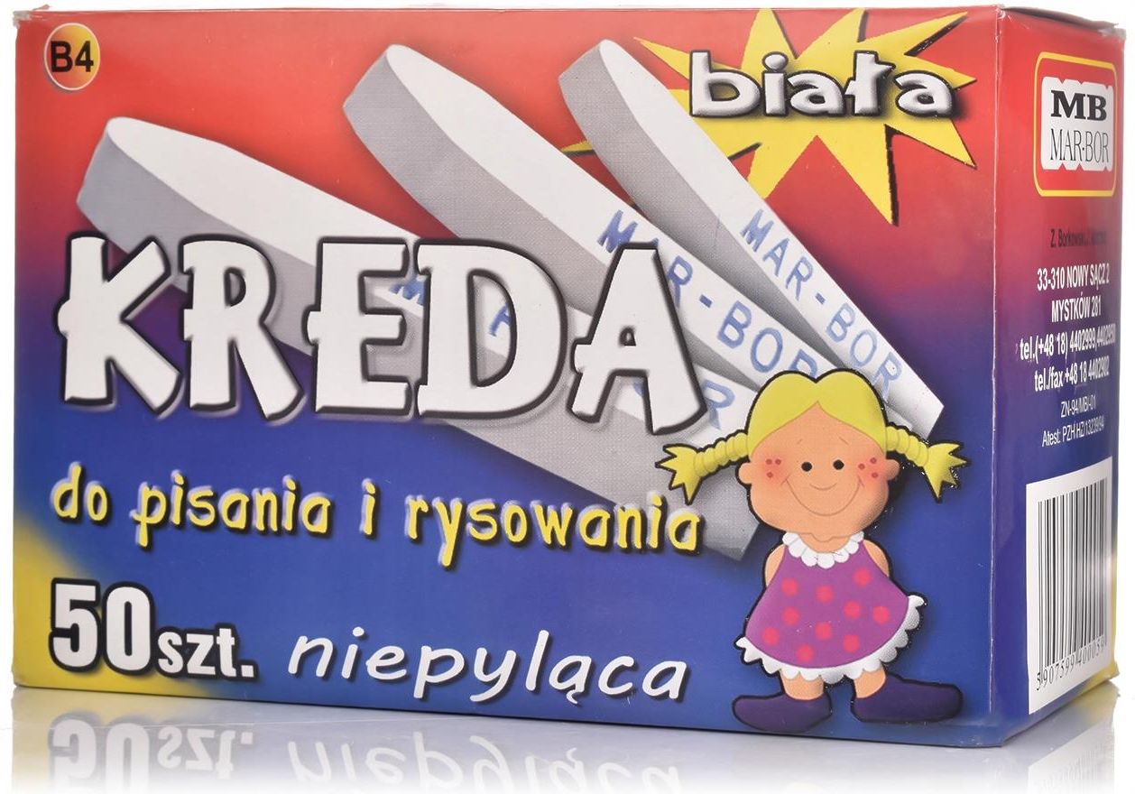Kreda Szkolna Biała Kwadratowa 50L B4 - Ceny i opinie - Ceneo.pl