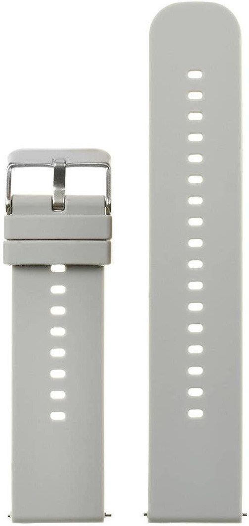 Pacific Pasek gumowy do zegarka U27 - jasny szary/srebrny - 20mm (23569 ...