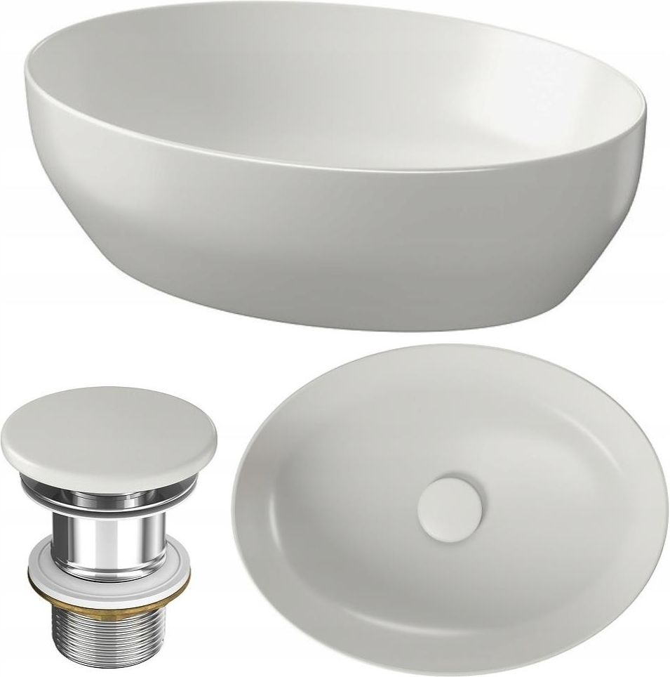 Umywalka Cersanit Larga Elipsa 50X38 Jasnoszary Mat - Opinie i ceny na ...