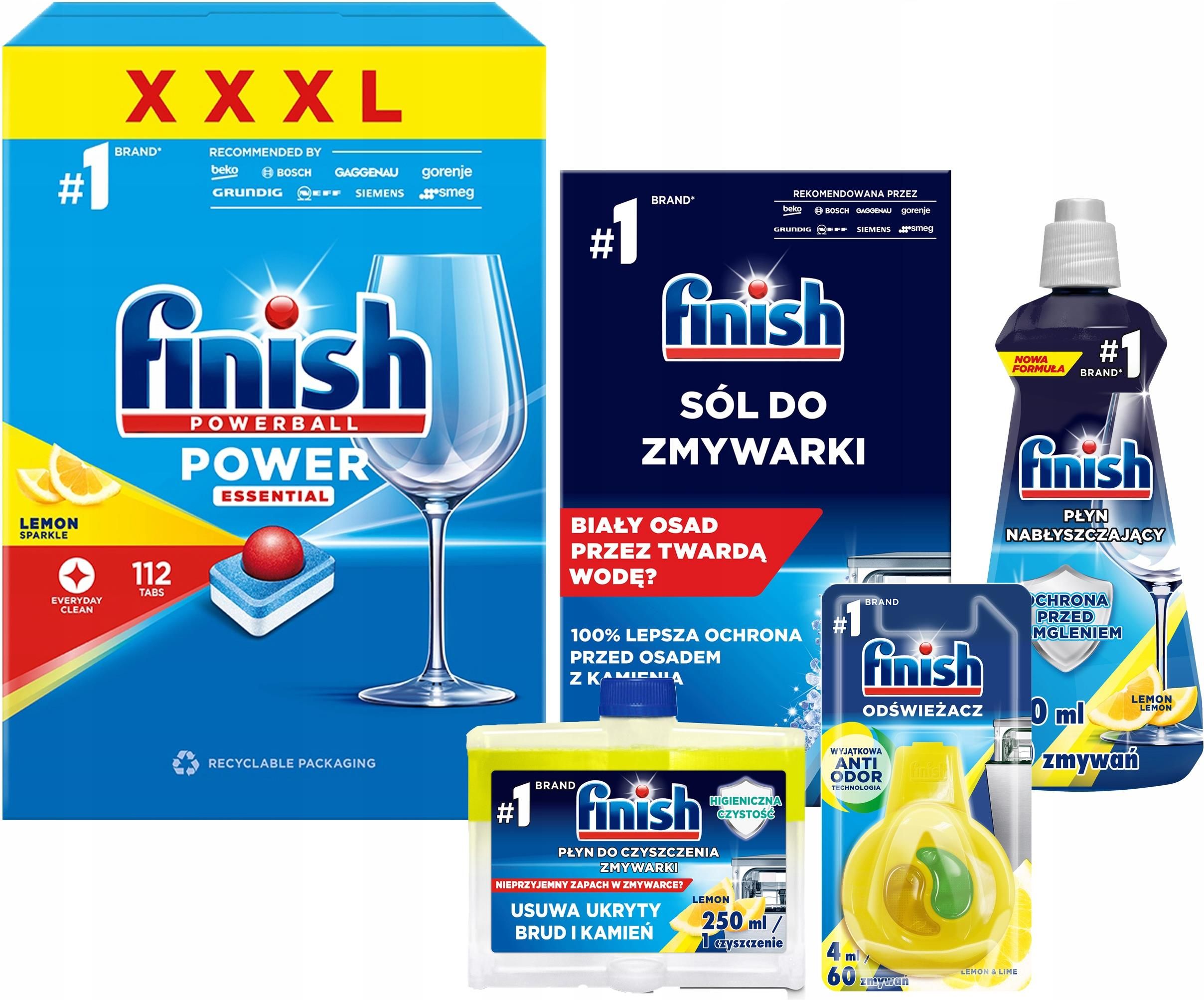 Finish Essential Zestaw Tabletki Do Zmywarki Sól - Opinie i atrakcyjne ...
