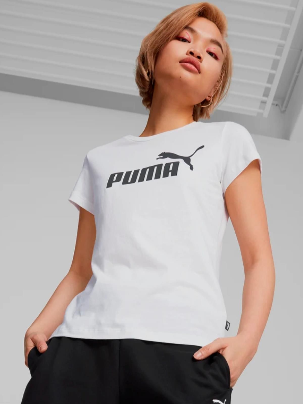 Puma Ess Logo Tee 586774-02 S Biały (4063697275041_EU) - Ceny i opinie ...