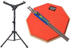 Pad perkusyjny do ćwiczeń - KA-LINE STAND PPM300 8 Czerwony + Pałki do ...