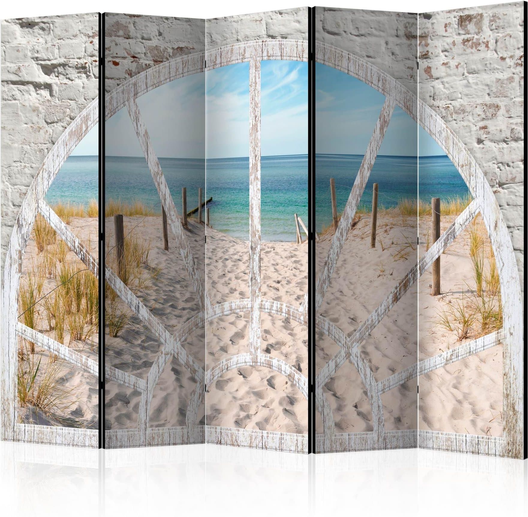 Artgeist Parawan 5 Częściowy Widok Z Okna Plaża Ii Room Dividers ...