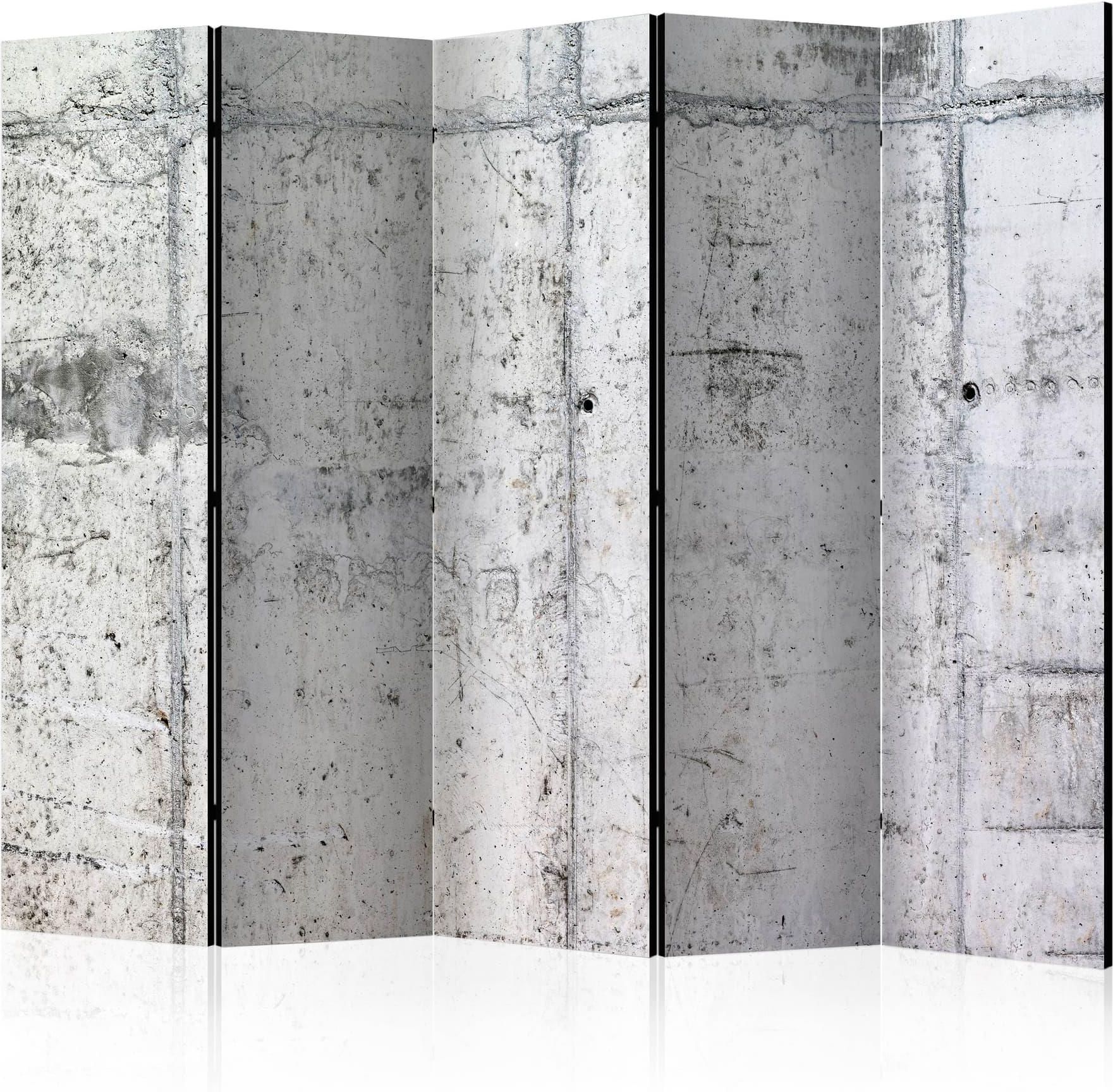 Artgeist Parawan 5 Częściowy Betonowa Ściana Ii Room Dividers 225X172 ...