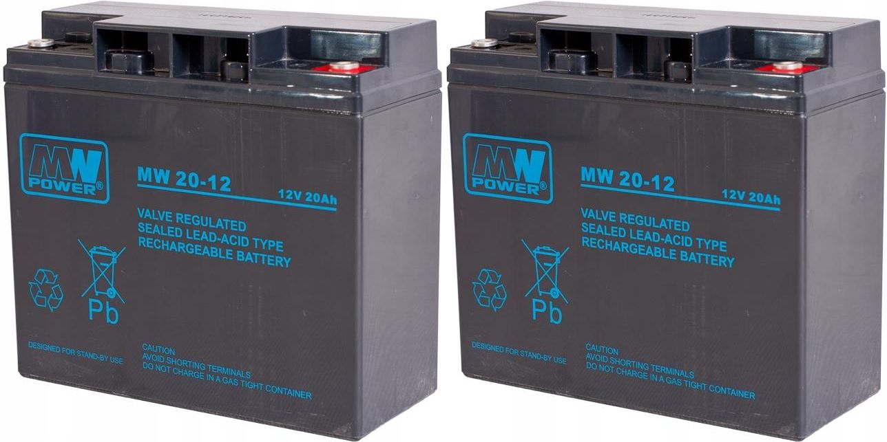 Listwa zasilająca Mw Power RBC7 Zestaw Akumulatorów Do Ups Apc 2x Mw 20-12 (RBC72XMW2012 ...