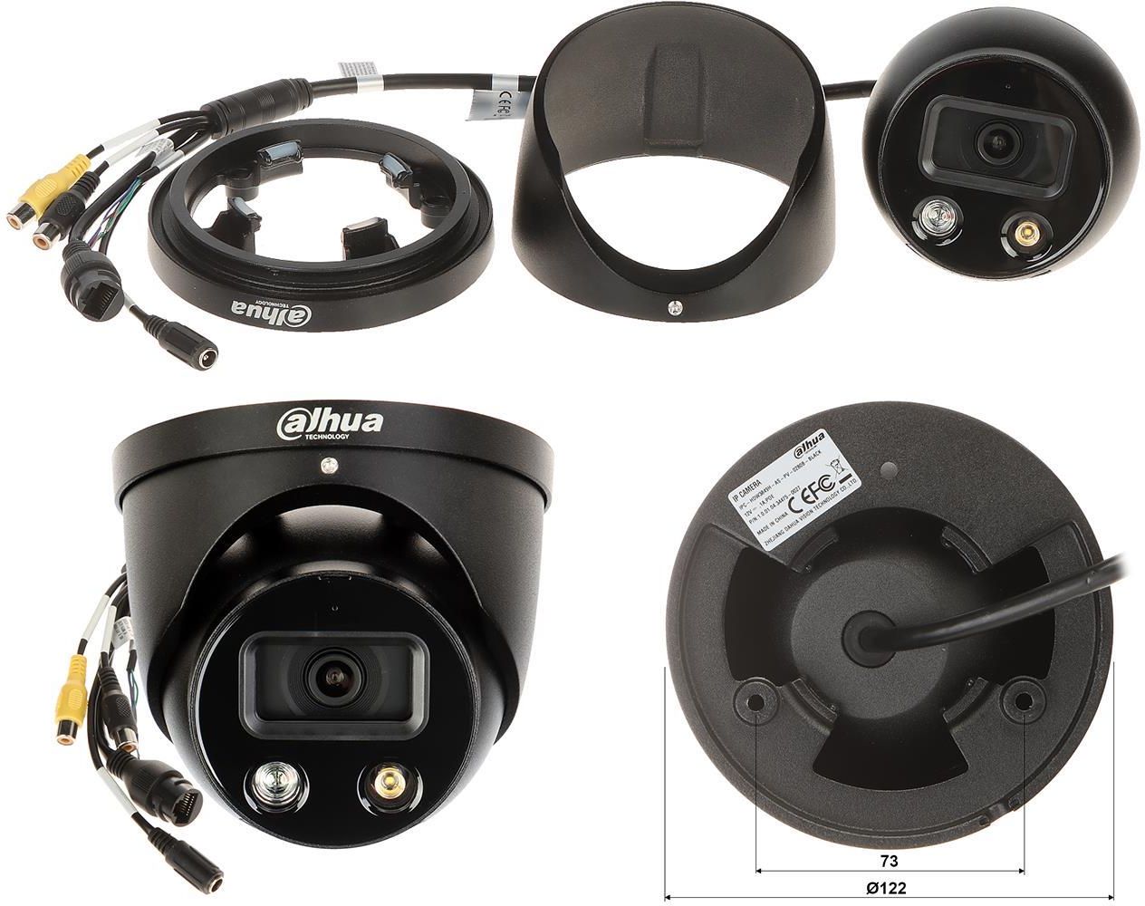 Kamera przemysłowa Dahua Kamera Ip Ipc-Hdw3849H-As-Pv-0280B-Black 8Mpx ...