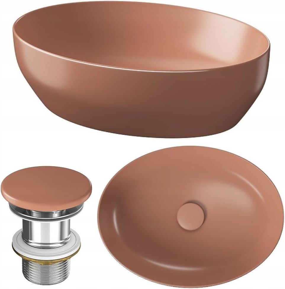 Umywalka Cersanit Larga Elipsa 50X38 Ceglasty - Opinie i ceny na Ceneo.pl