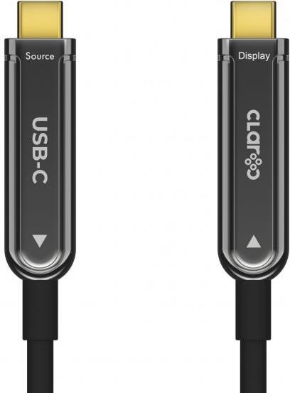 Kabel przewód optyczny USB Typ-C do Typ-C 10m Claroc 4K@60Hz (CLAROC ...