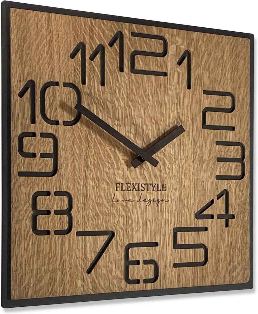 Flexistyle Zegar Ścienny Digits Dębowy 40Cm - Opinie i atrakcyjne ceny na Ceneo.pl