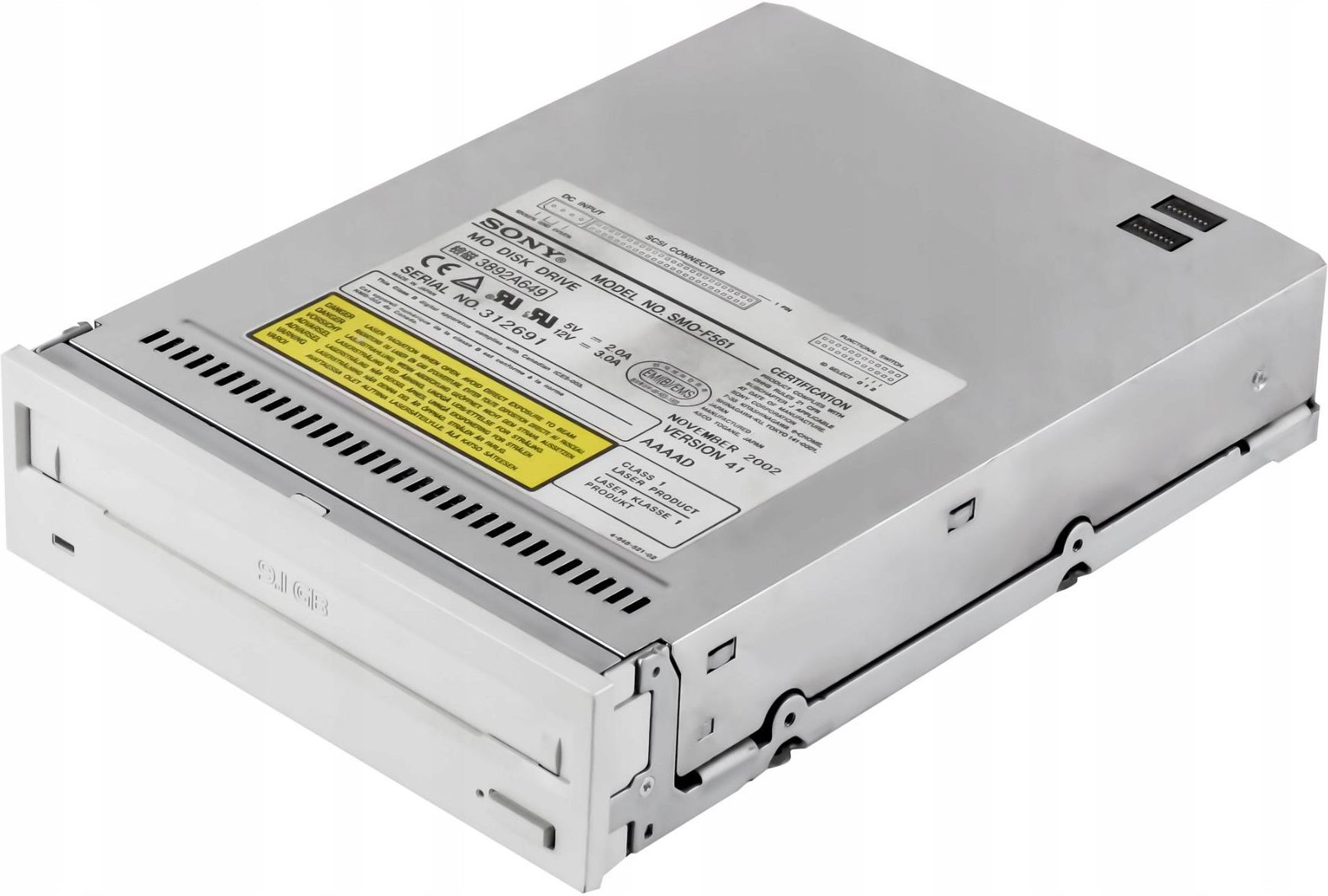 Sony SMO-F561 Mo Disk Drive 9.1GB Scsi 5.25'' (SMOF561) - Opinie i ceny ...