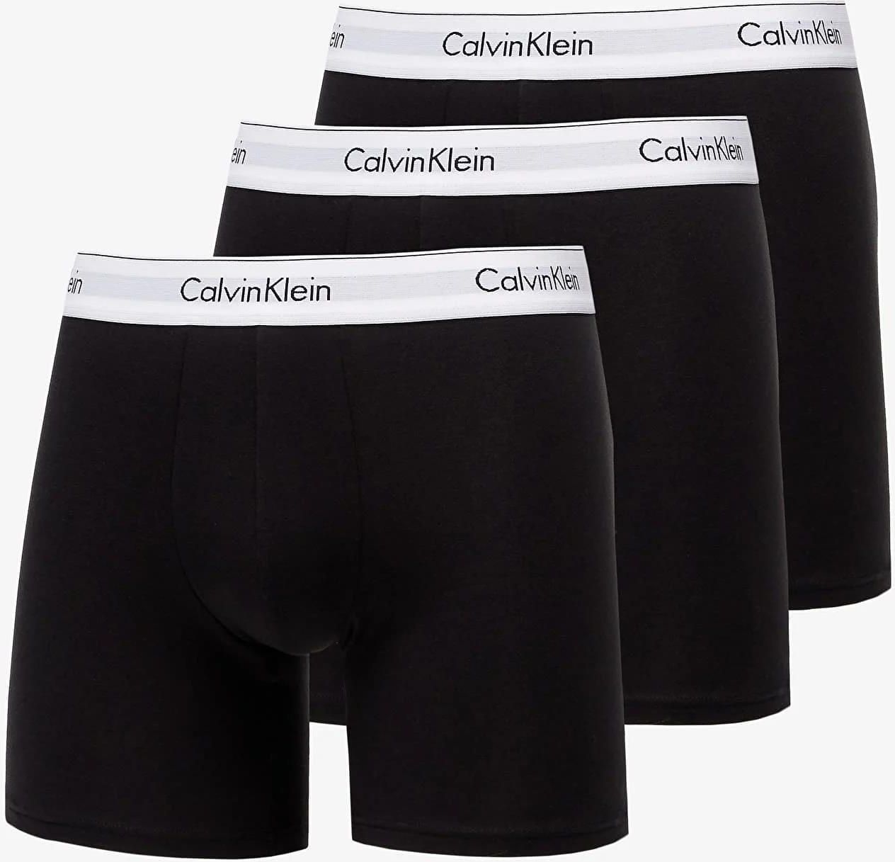 Calvin Klein Modern Cotton Stretch Boxer Brief 3-Pack Black/ Black ...