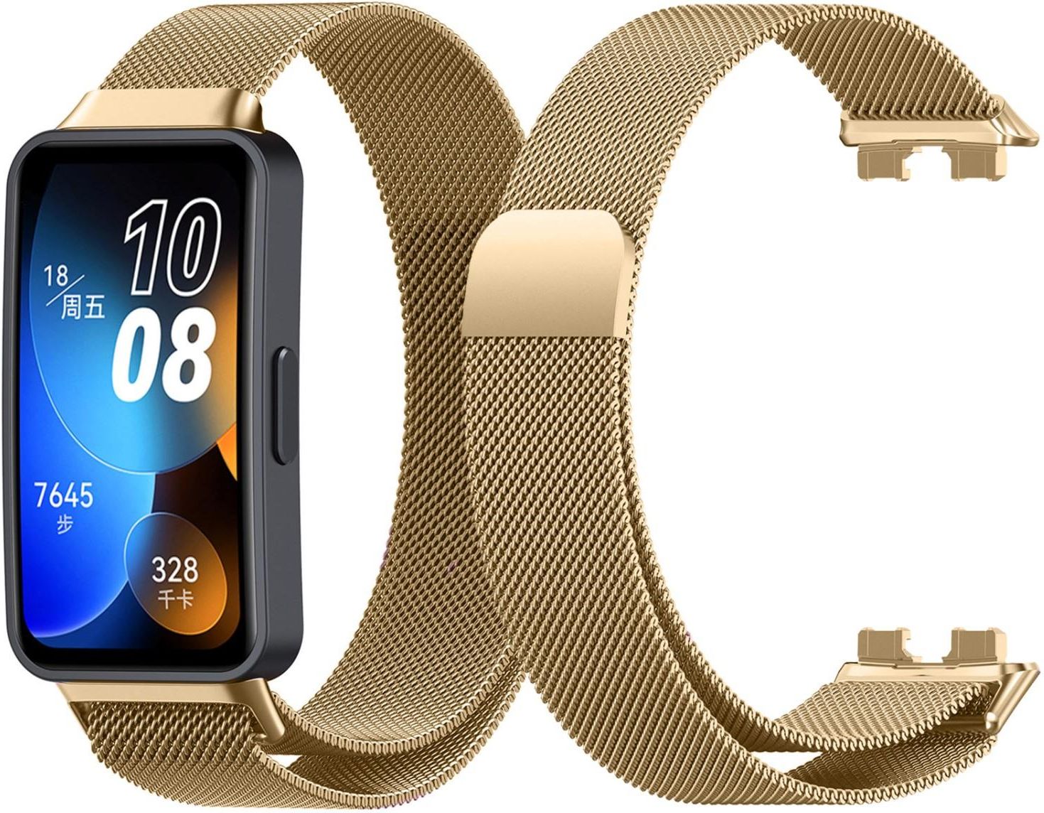 Supero Bransoleta Milanese Magnetic Loop Huawei Band 8 Gold - Etui na ...