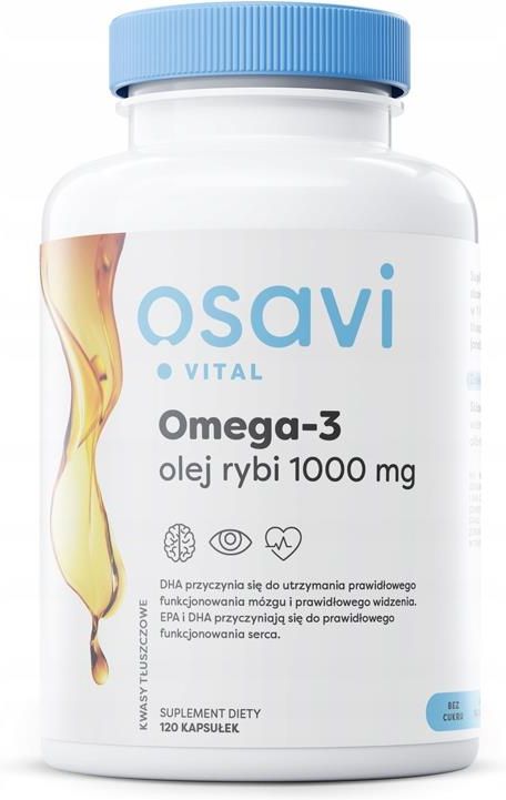 Osavi Omega-3 Olej Rybi 1000Mg 120kaps. - Opinie i ceny na Ceneo.pl