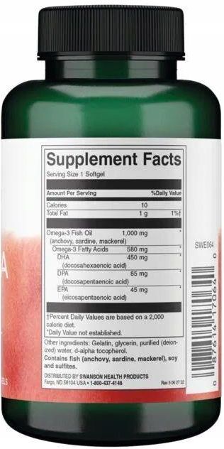 Swanson Dpa Omega-3 Epa Dha 60kaps. - Opinie i ceny na Ceneo.pl