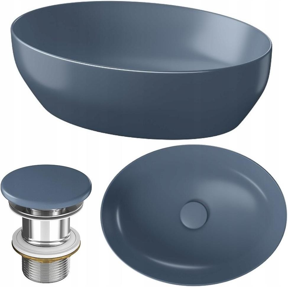 Umywalka Cersanit Larga Elipsa 50x38 Niebieski Mat K677055K677098 ...