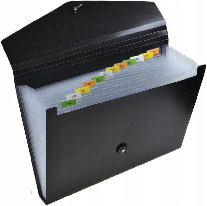 Teczka Harmonijkowa A4 12 Przegród Z Gumką Czarna - Ceny i opinie - Ceneo.pl