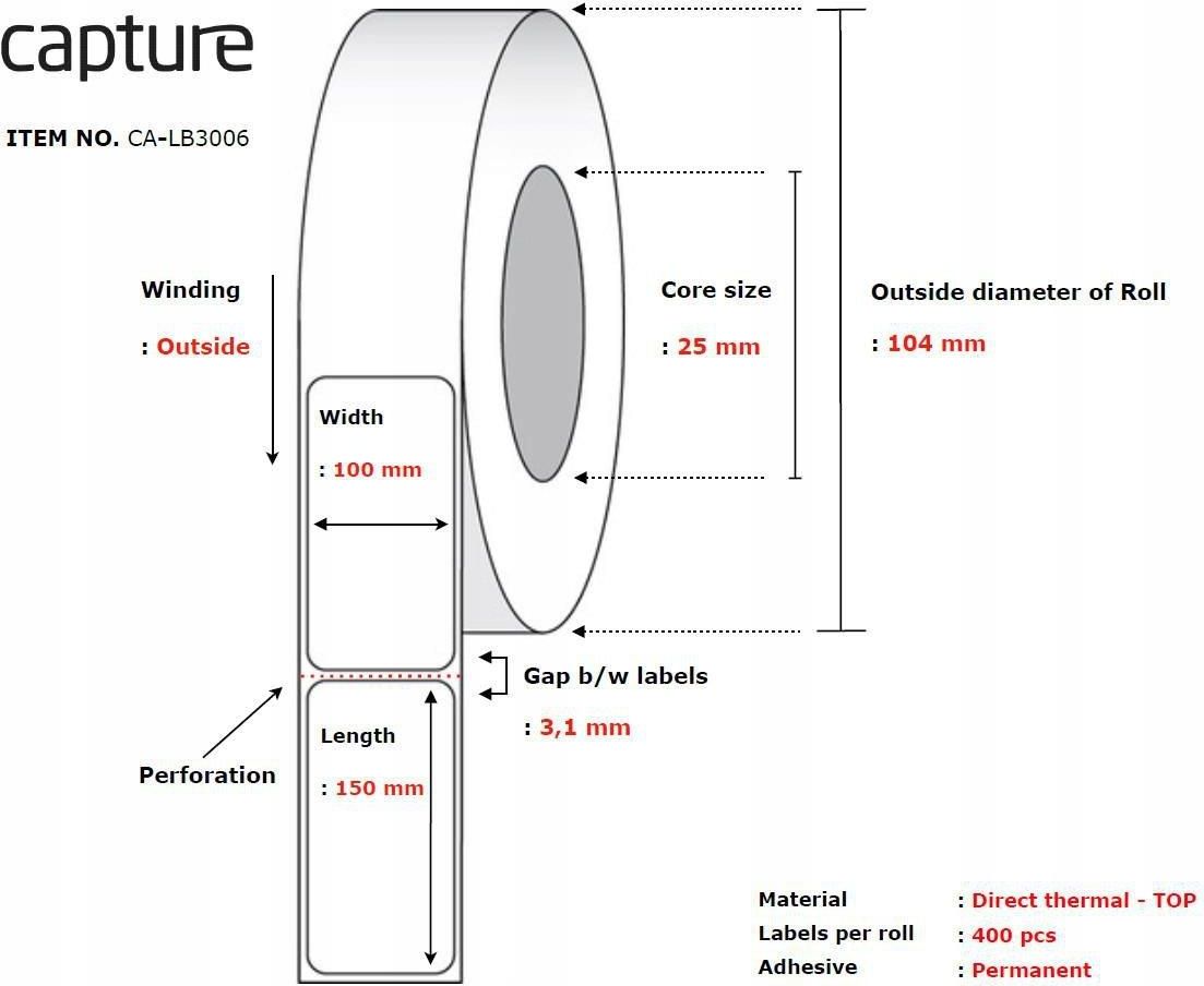 Capture Label 100X150 Core 25 - Ceny i opinie - Ceneo.pl