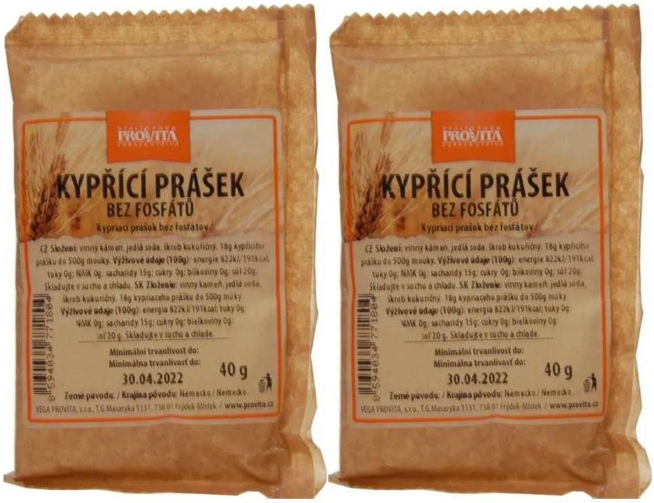 Vega Provita S.R.O. Proszek Do Pieczenia Bez Fosforanów 2X40g - Ceny i ...