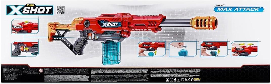 X-Shot Wyrzutnia Excel Max Attack 24 Strzałek - Ceny i opinie - Ceneo.pl