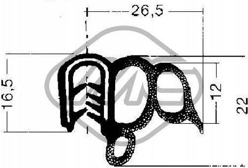 Metalcaucho 00774 Uszczelka Drzwi - Opinie i ceny na Ceneo.pl