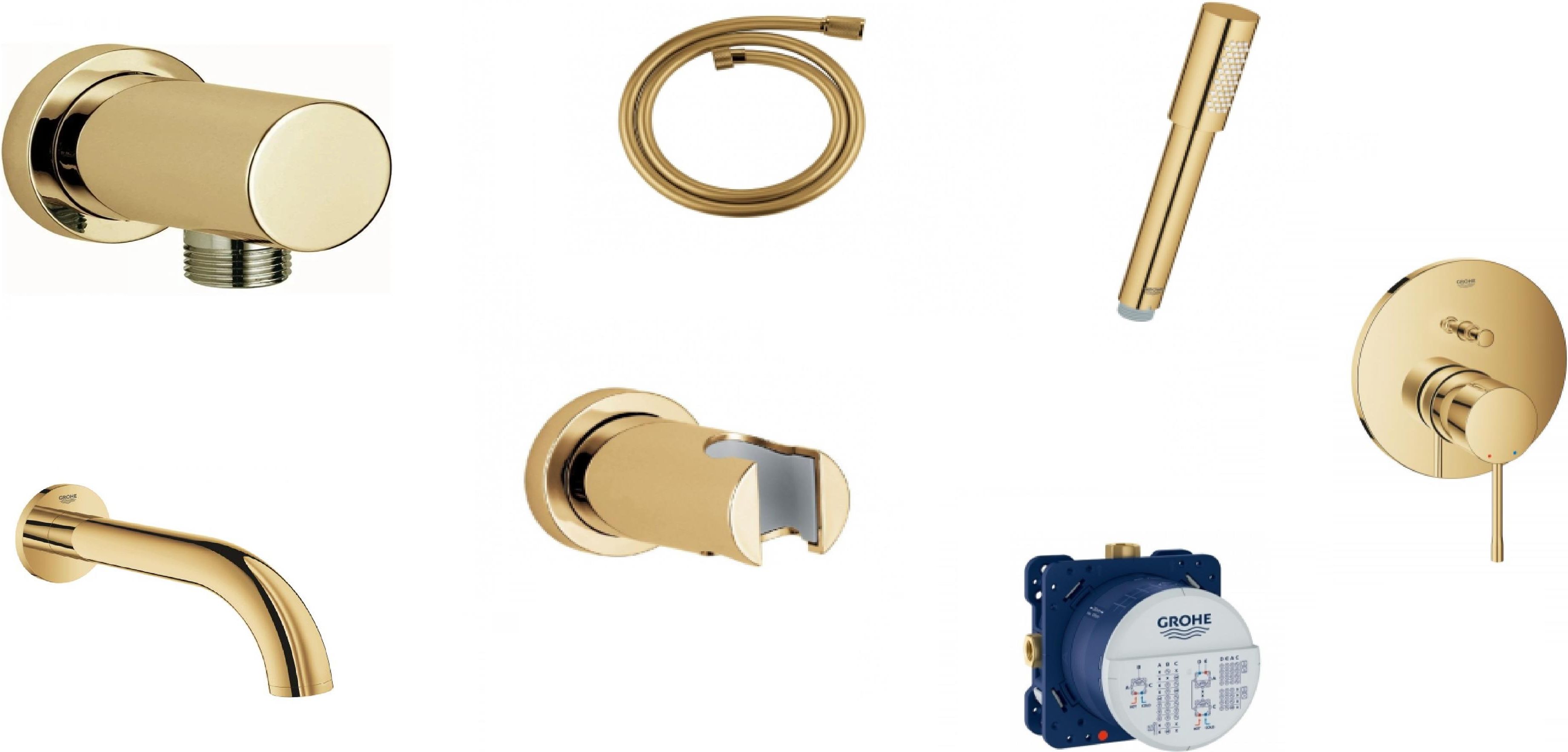 Zestaw prysznicowy ZESTAW 7w1 - podtynkowy wannowy Grohe Essence cool sunrise - Opinie i ceny na ...