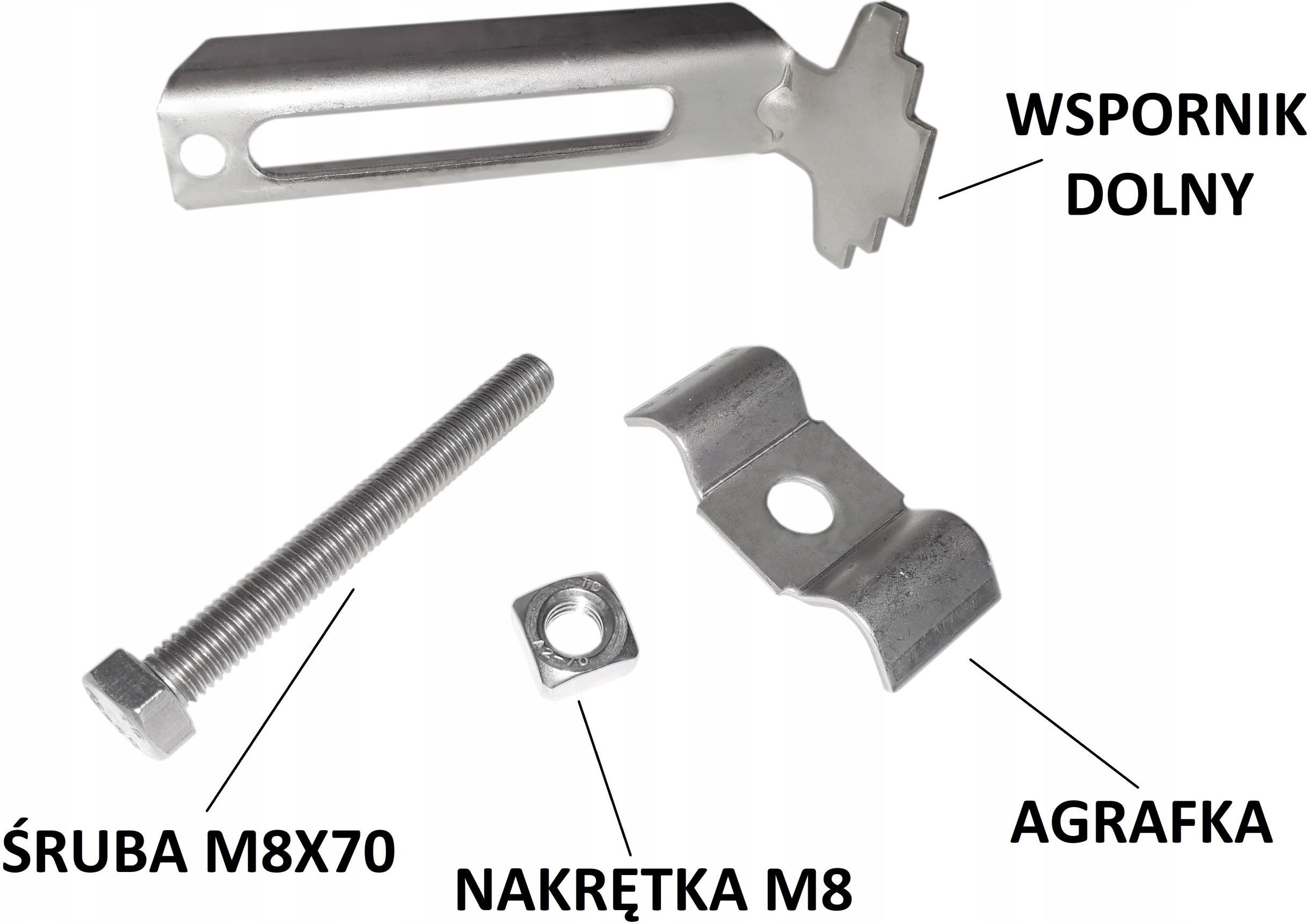 Materiały konstrukcyjne Uchwyt Mocowanie Klema Do Kraty Wema Nierdzewna ...