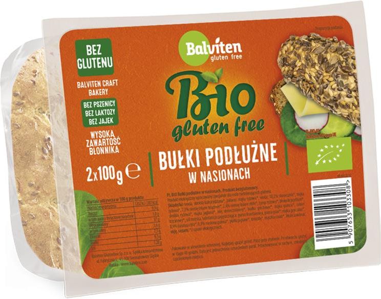 Balviten Bułki Podłużne Nasionach Bezglutenowe Bio 2X100g 200g - Ceny i ...