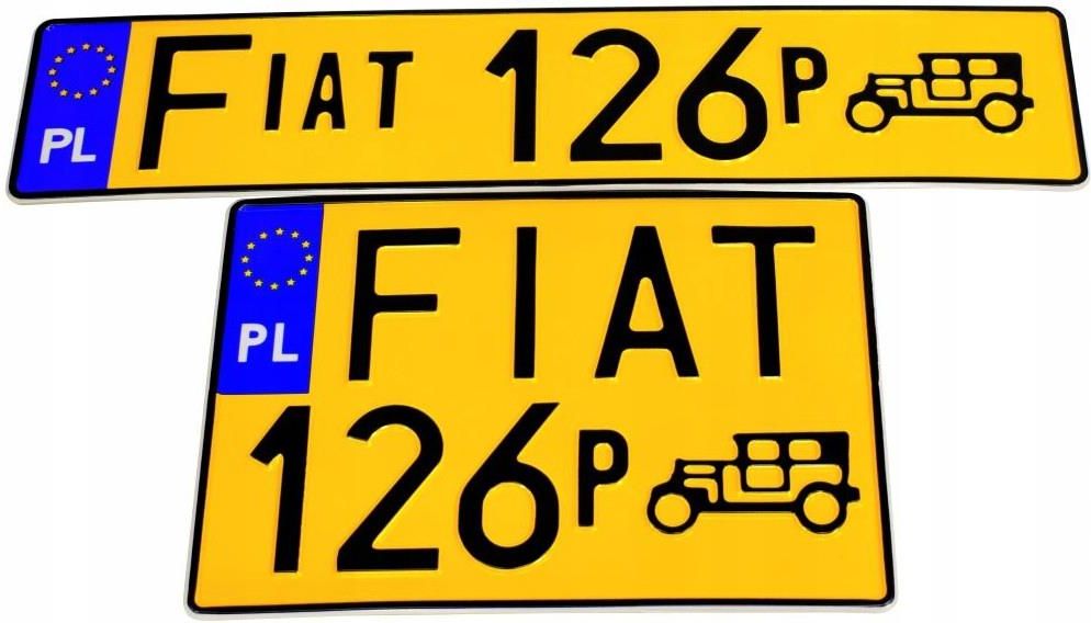 Pokrowiec samochodowy Tbt Cars Polskie Tablice Zabytkowe Fiat 126P ...