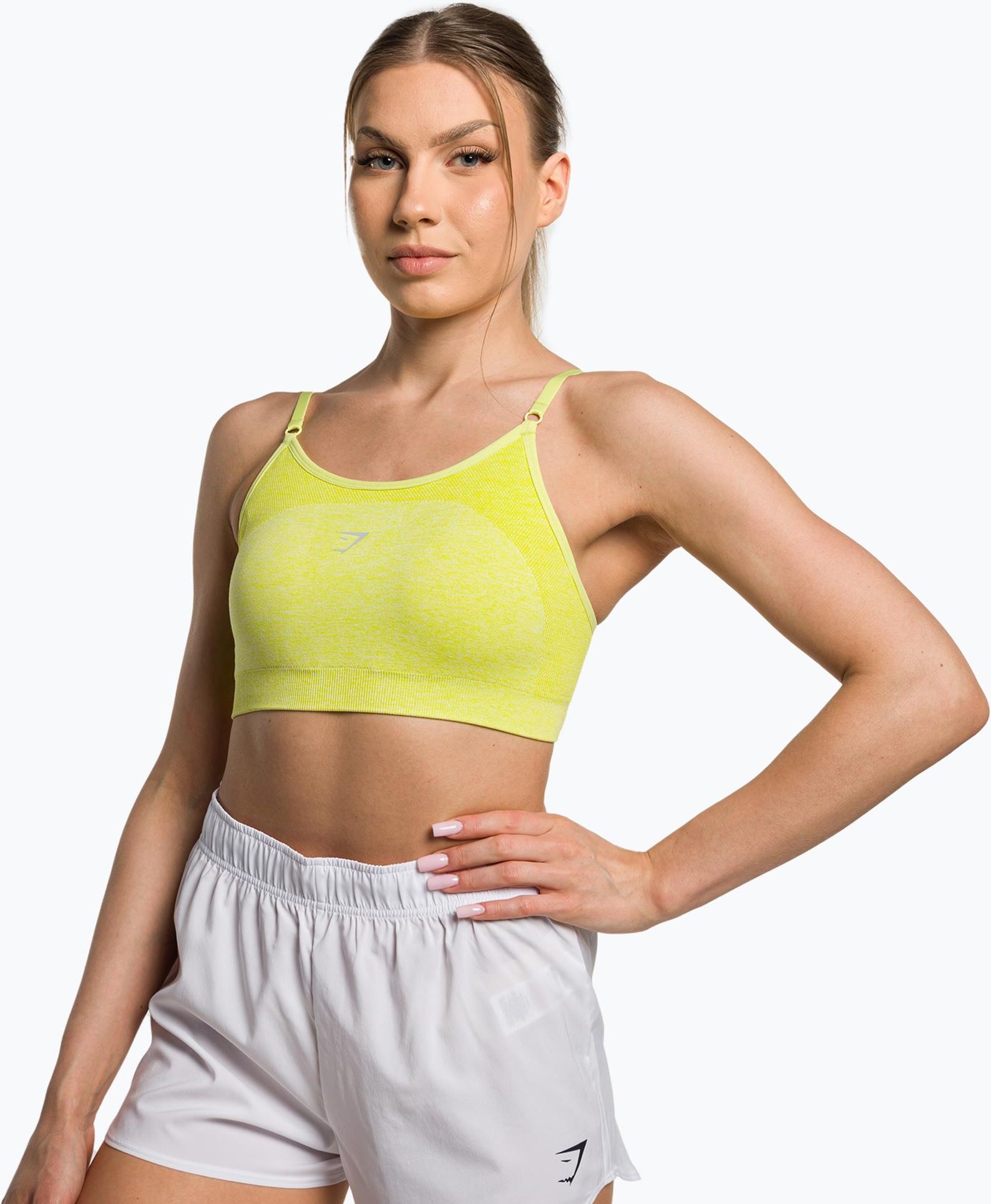 Gymshark Biustonosz Flex Strappy Sports Glitch Yellow Marl - Ceny i ...