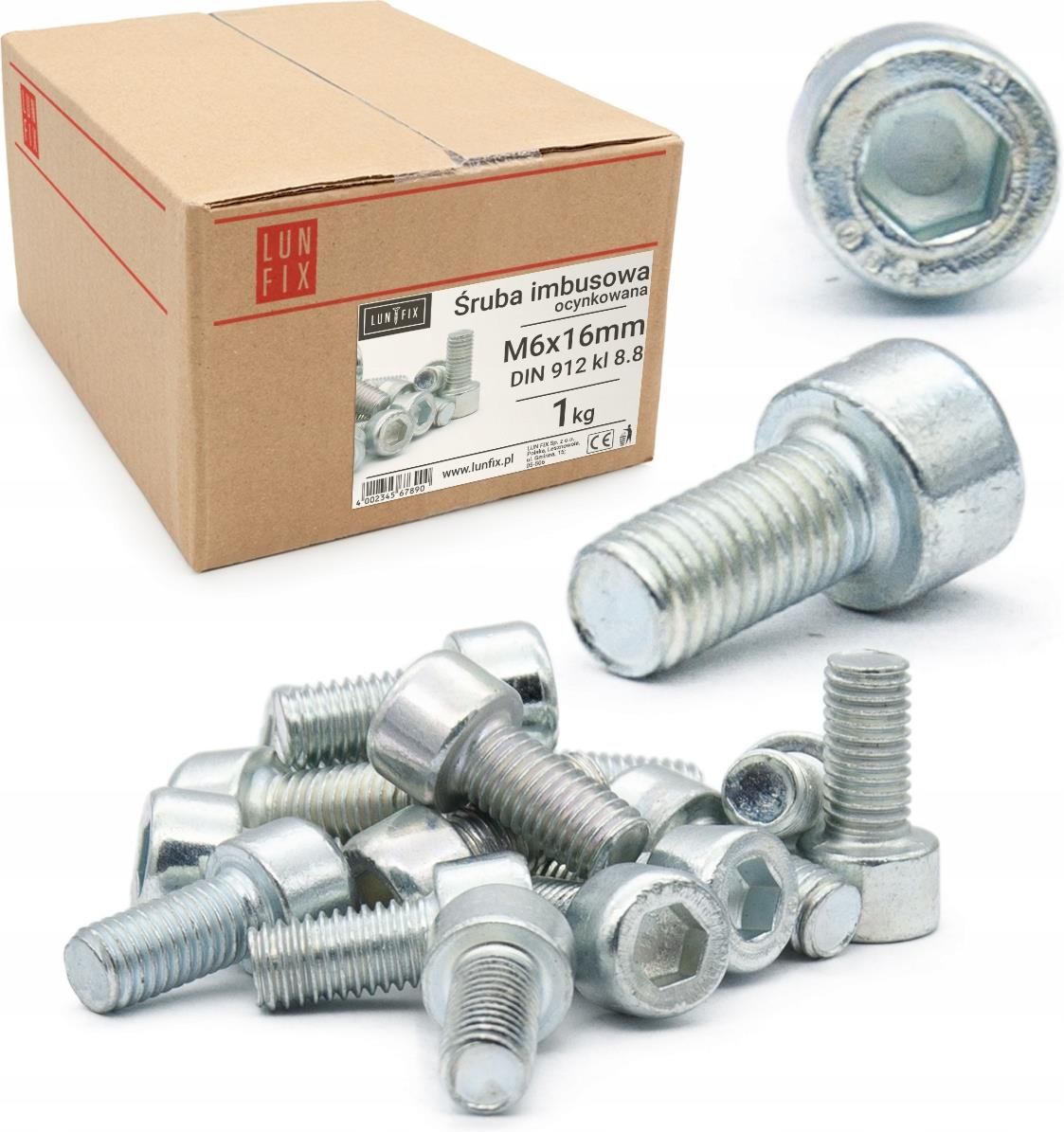 Lunfix Śruba Imbusowa M6X16 Ocynk Kl8.8 Din912 - Opinie i ceny na Ceneo.pl