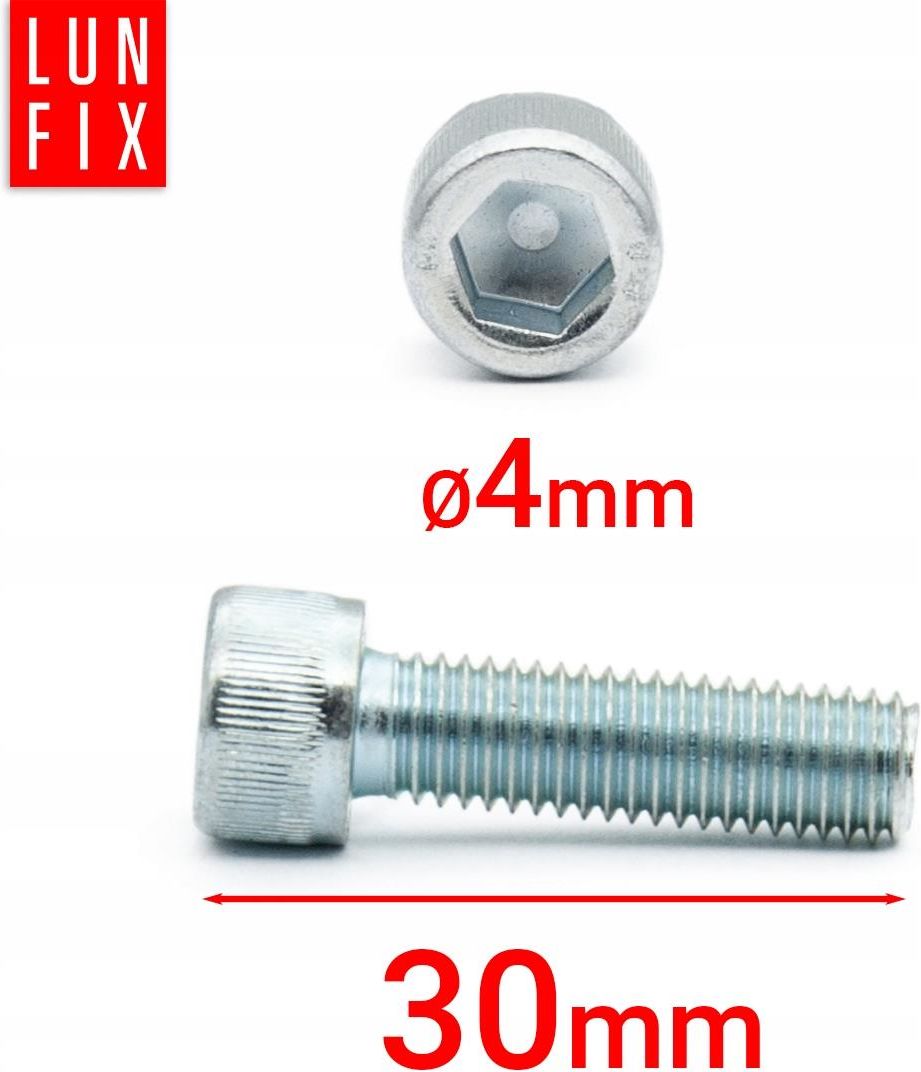 Lunfix M4X30 Śruba Imbusowa Ocynk Walcowa Din 912 - Opinie i ceny na ...