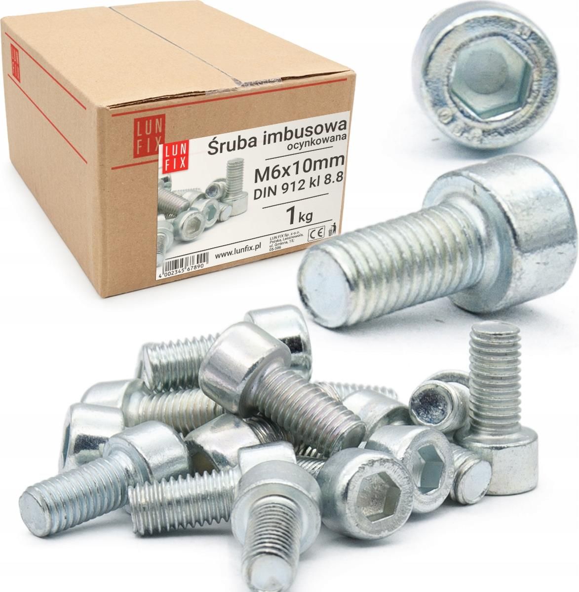Lunfix M6X10 Śruba Imbusowa Ocynk Walcowa Din 912 - Opinie i ceny na Ceneo.pl