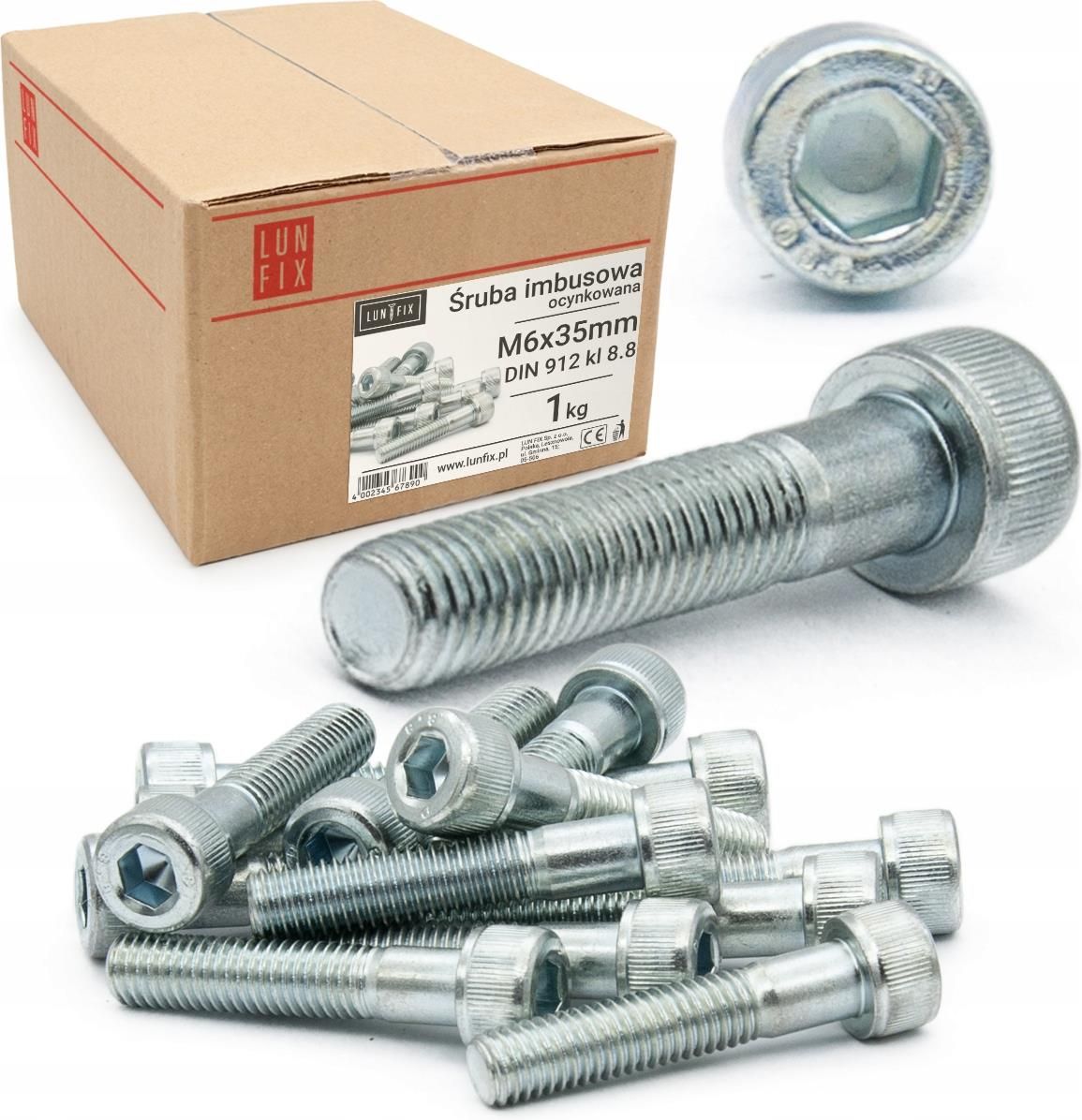 Lunfix Śruba Imbusowa M6X35 Ocynk Kl.8.8 Din912 . - Opinie i ceny na Ceneo.pl