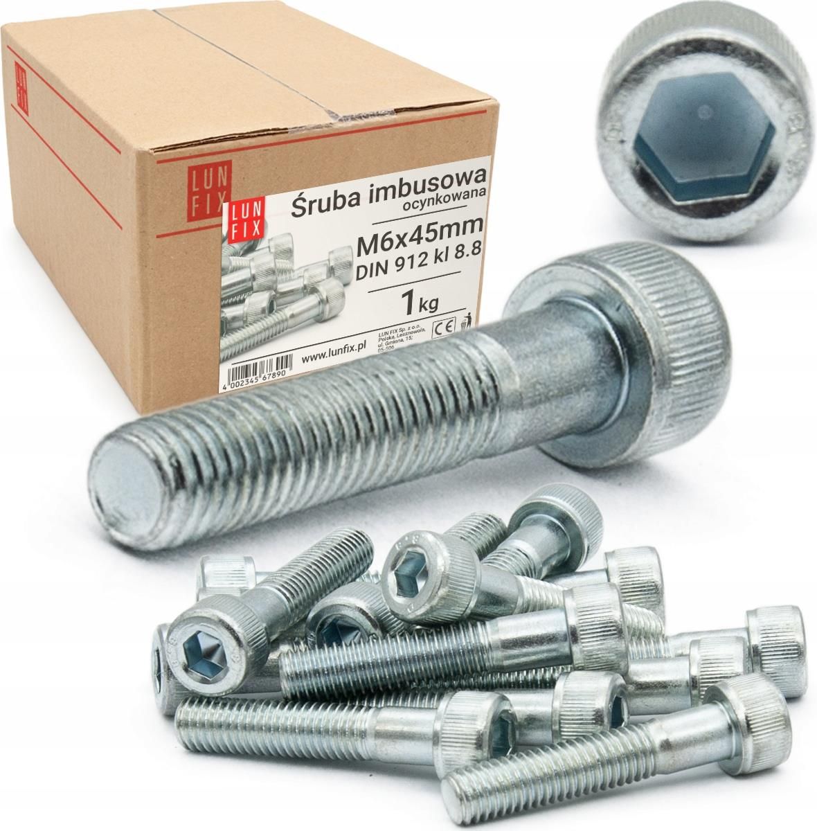 Lunfix M6X45 Śruba Imbusowa Ocynk Walcowa Din 912 - Opinie i ceny na Ceneo.pl