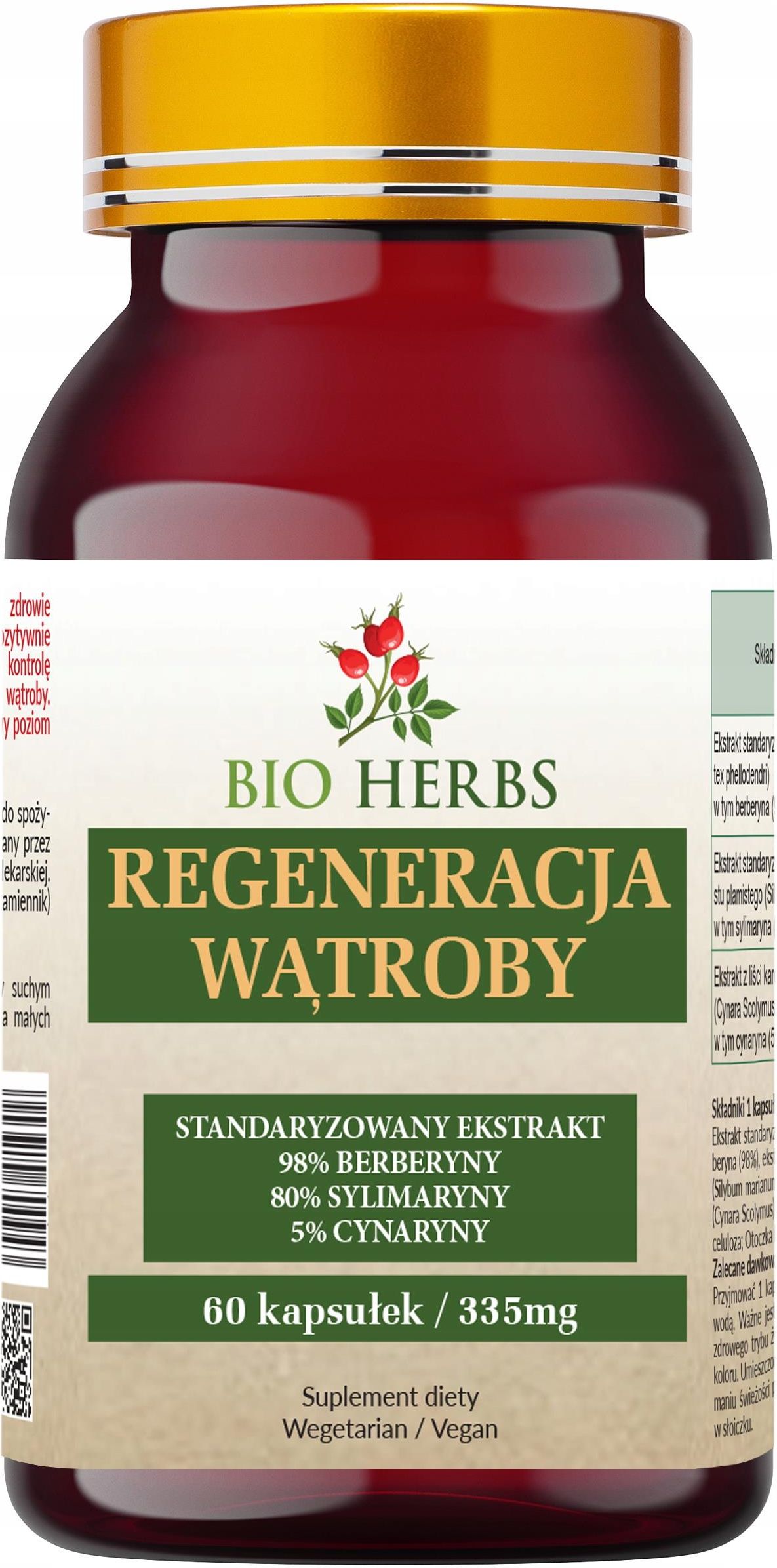 Bio Herbs Regeneracja Wątroby Berberyna Karczoch Ostropest 60kaps ...