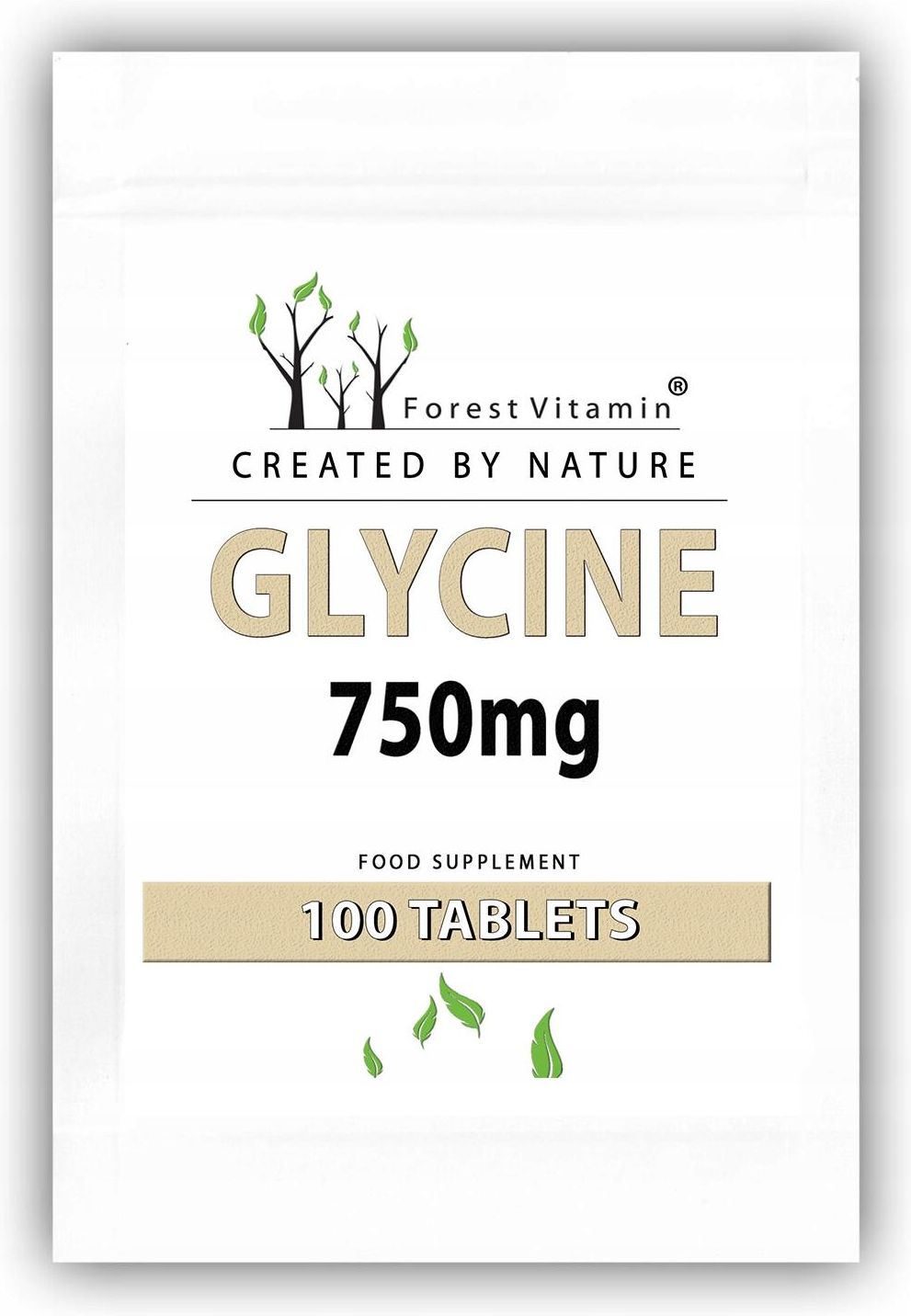 Forest Vitamin Glicyna 750Mg Glycine 100 Tabl - Opinie i ceny na Ceneo.pl