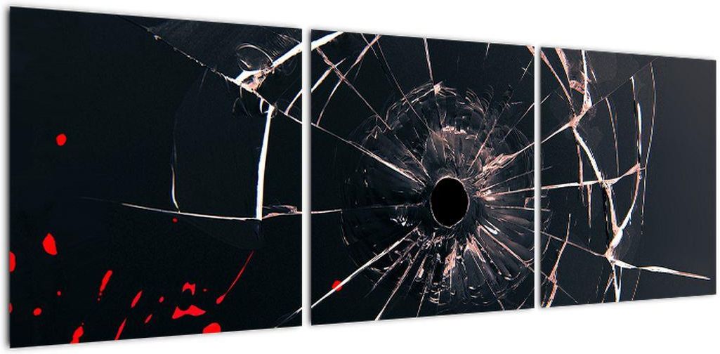 Domali Abstrakcyjny Obraz Potłuczone Szkło Tryptyk 120X40 Cm 36287 ...