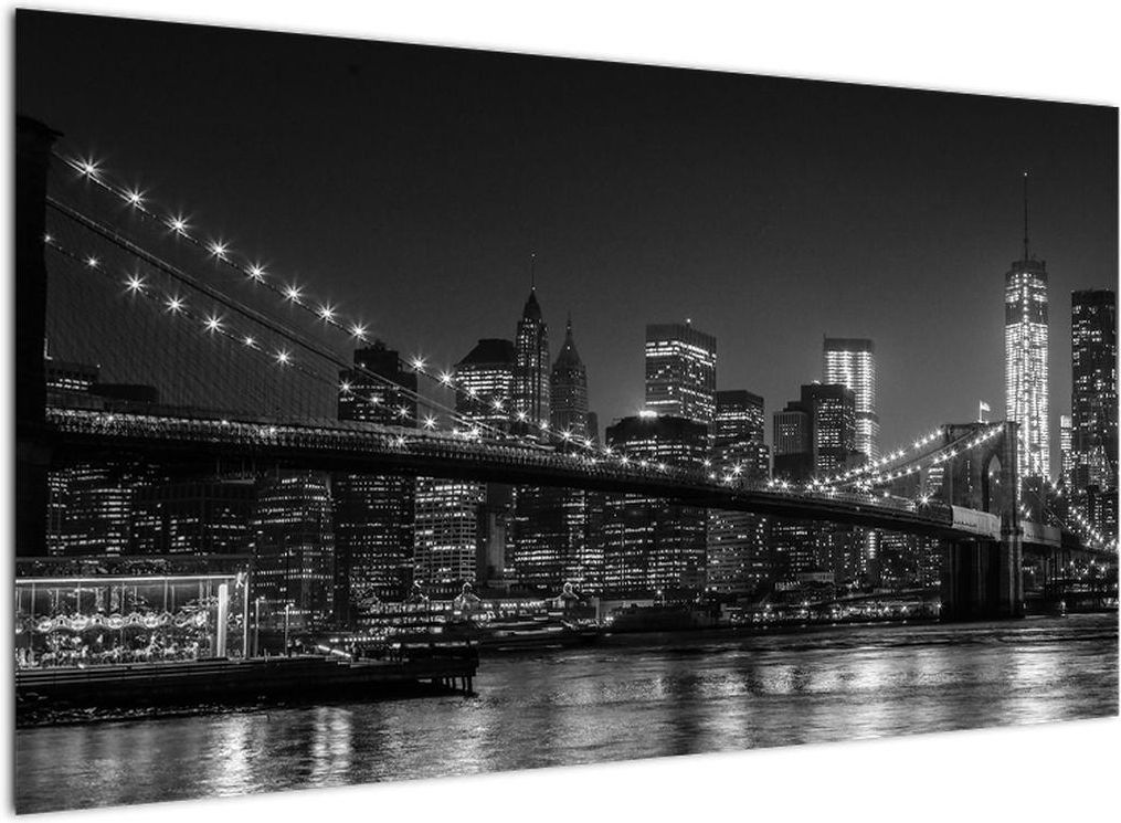 Domali Obraz mostu Brooklyn Bridge w Nowym Jorku, jednoczęściowy 120x70 ...