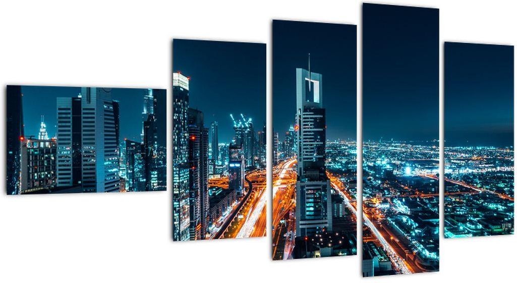 Domali Obraz Noc w Dubaju, pięcioczęściowy 110x60 cm (56412) - Opinie i ...