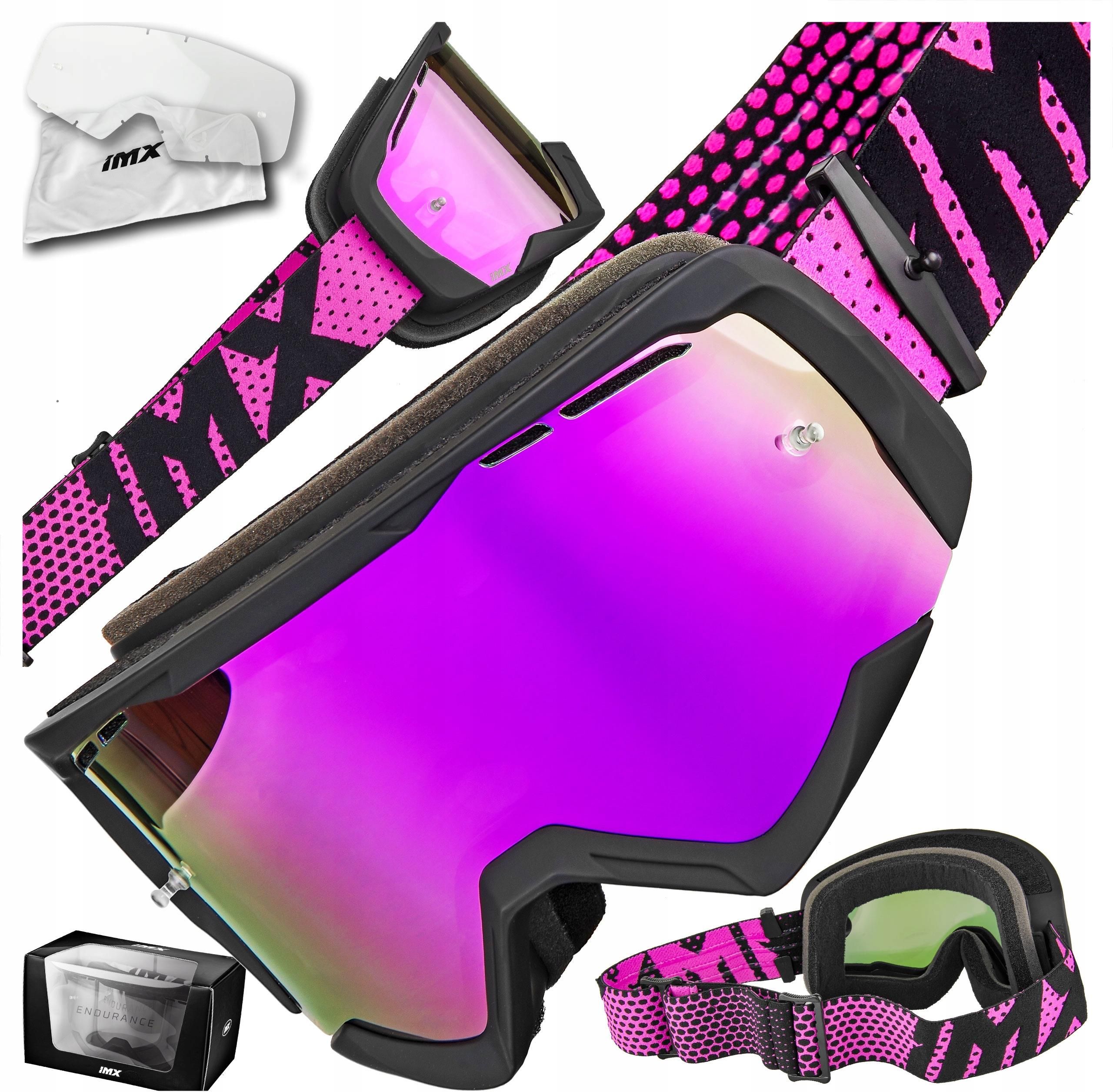 Gogle motocyklowe Imx Endurance Flip Pink 2 Szyby Pokrowiec - Opinie i ...