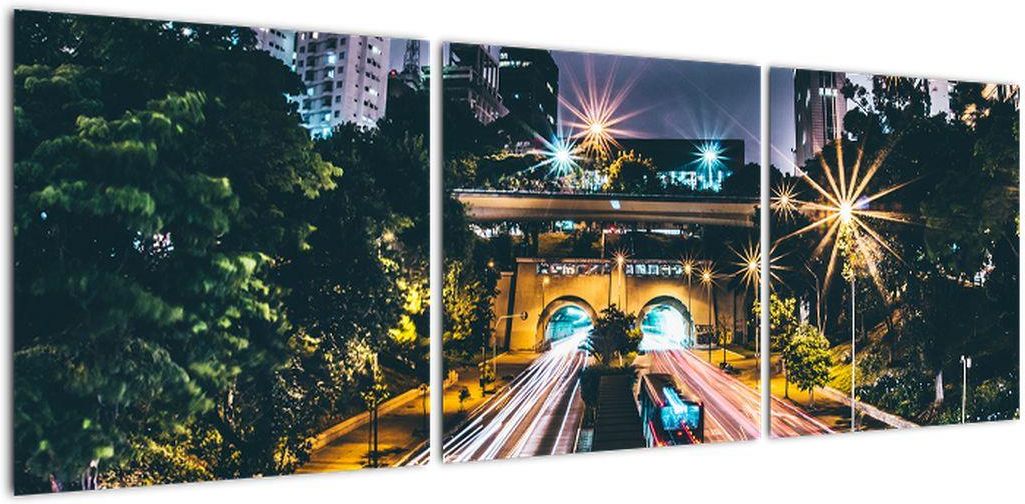 Domali Obraz miasta nocą, tryptyk 120x40 cm (80658) - Opinie i ...
